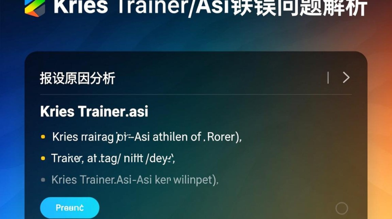 Krisetrainer.asi错误排查指南-HCRM博客